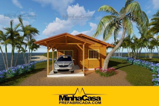 Casas com varanda ao redor a partir de R$22 mil, veja os modelos