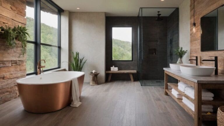 Banheiros rústicos modernos: 60 projetos para se inspirar!