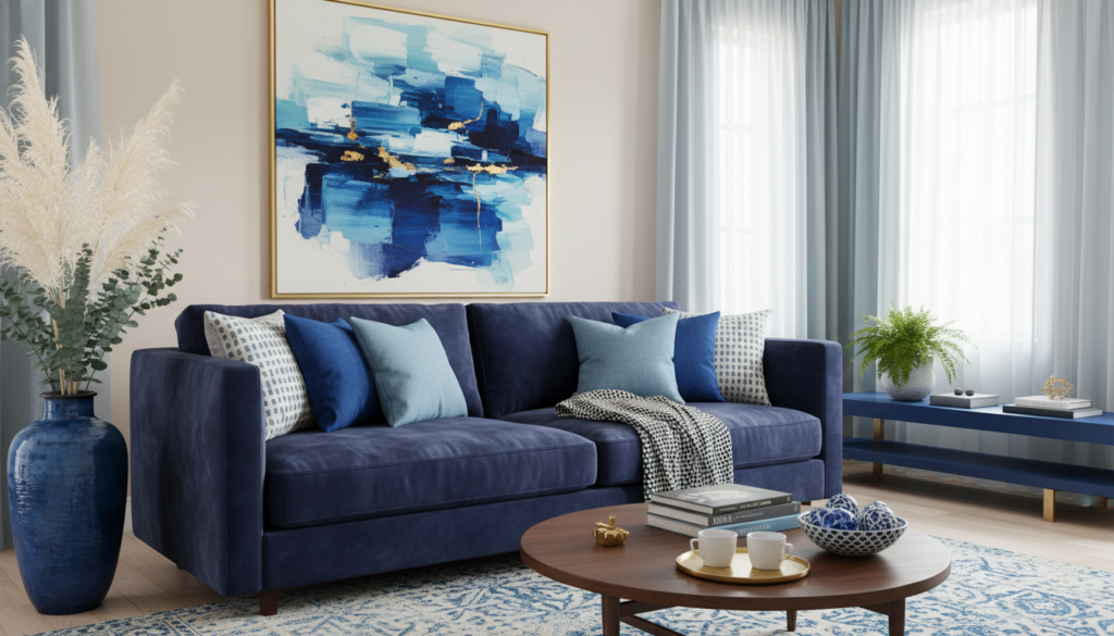 Azul-índigo: combinações e dicas decorativas